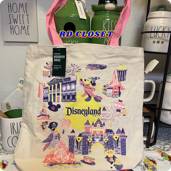 Starbucks | Bags | Disneyland Starbucks Discovery Series Canvas Tote ...